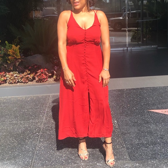 Trendy boutique | Dresses | Brick Red Sleeveless Vneck Tunic Midi Dress ...